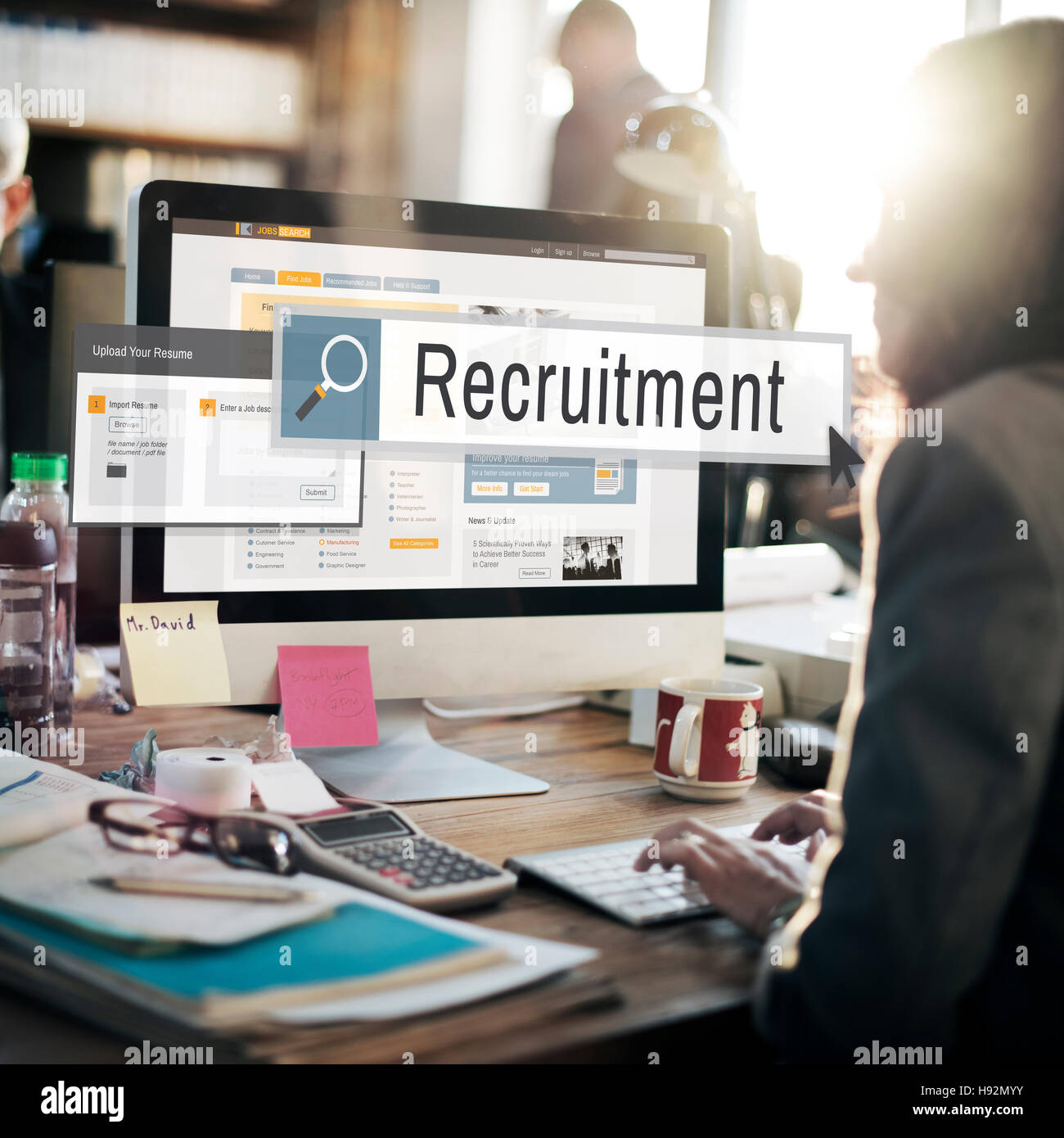Recruitment Job Work Vacancy Search Concept Stock Photo - Alamy