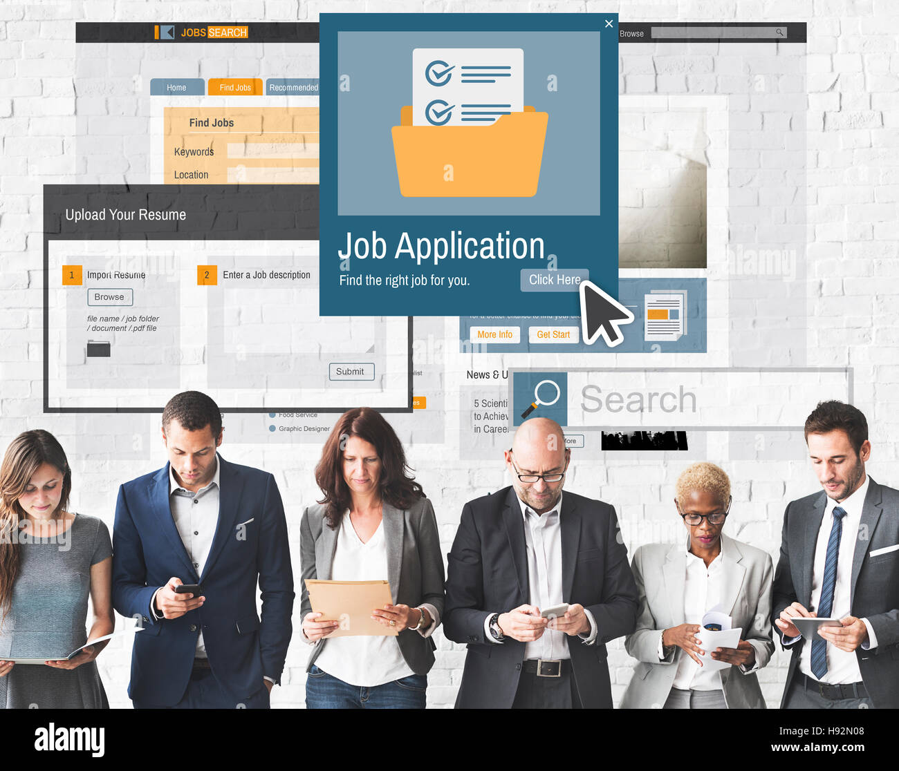 Job Application Apply Hiring Human Resources Concept Stock Photo - Alamy