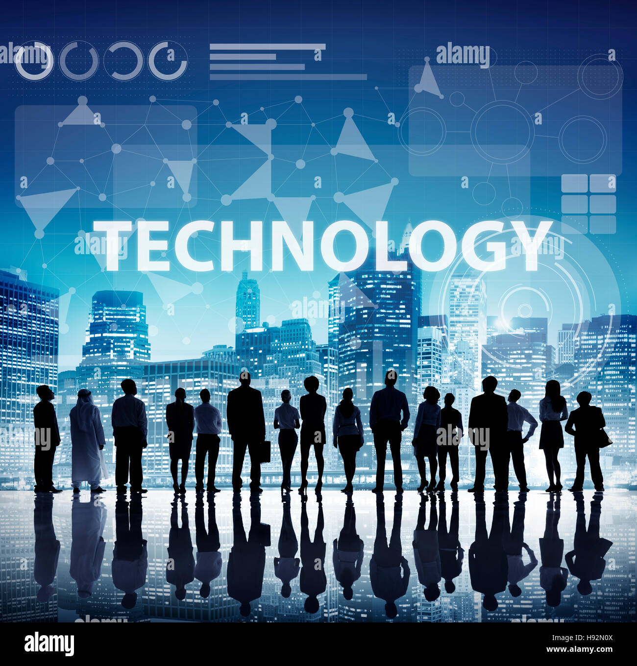 Technology Connection Innovation Internet Communication Concept Stock ...