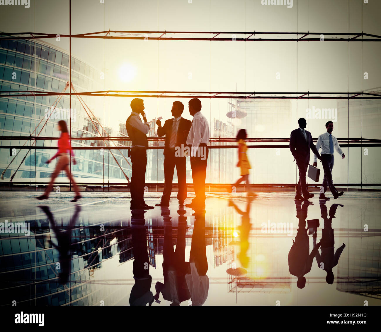 Corporate Business Team Connection Discussion Working Concept Stock ...