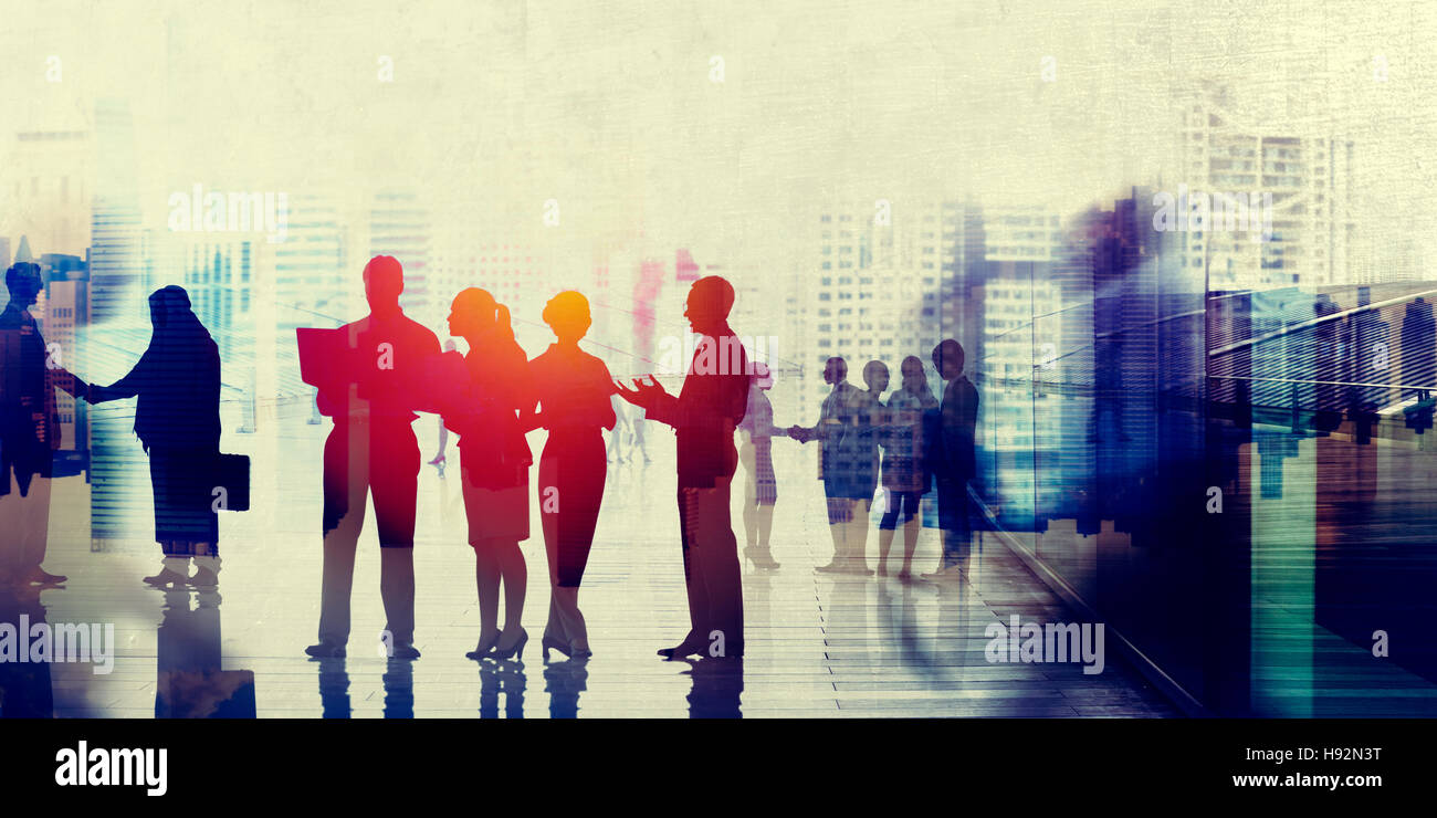 Business People Meeting Corporate Commuter Walkling Concept Stock Photo ...