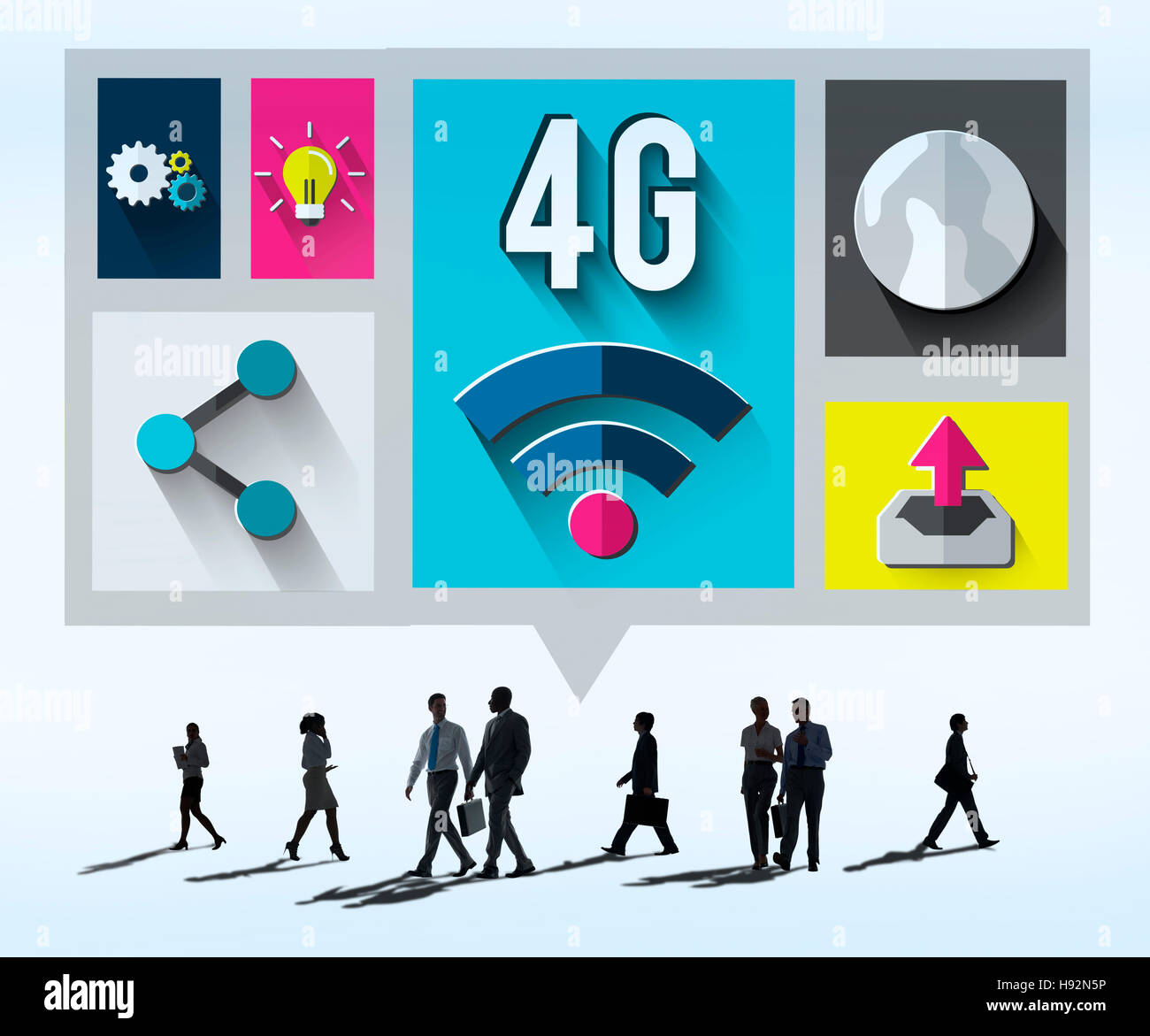 4G Technology Internet Communication Connection Concept Stock Photo - Alamy