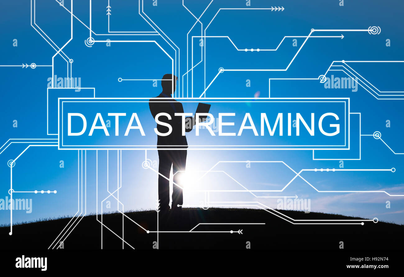 Data Streaming Technology Information Transfer Concept Stock Photo - Alamy