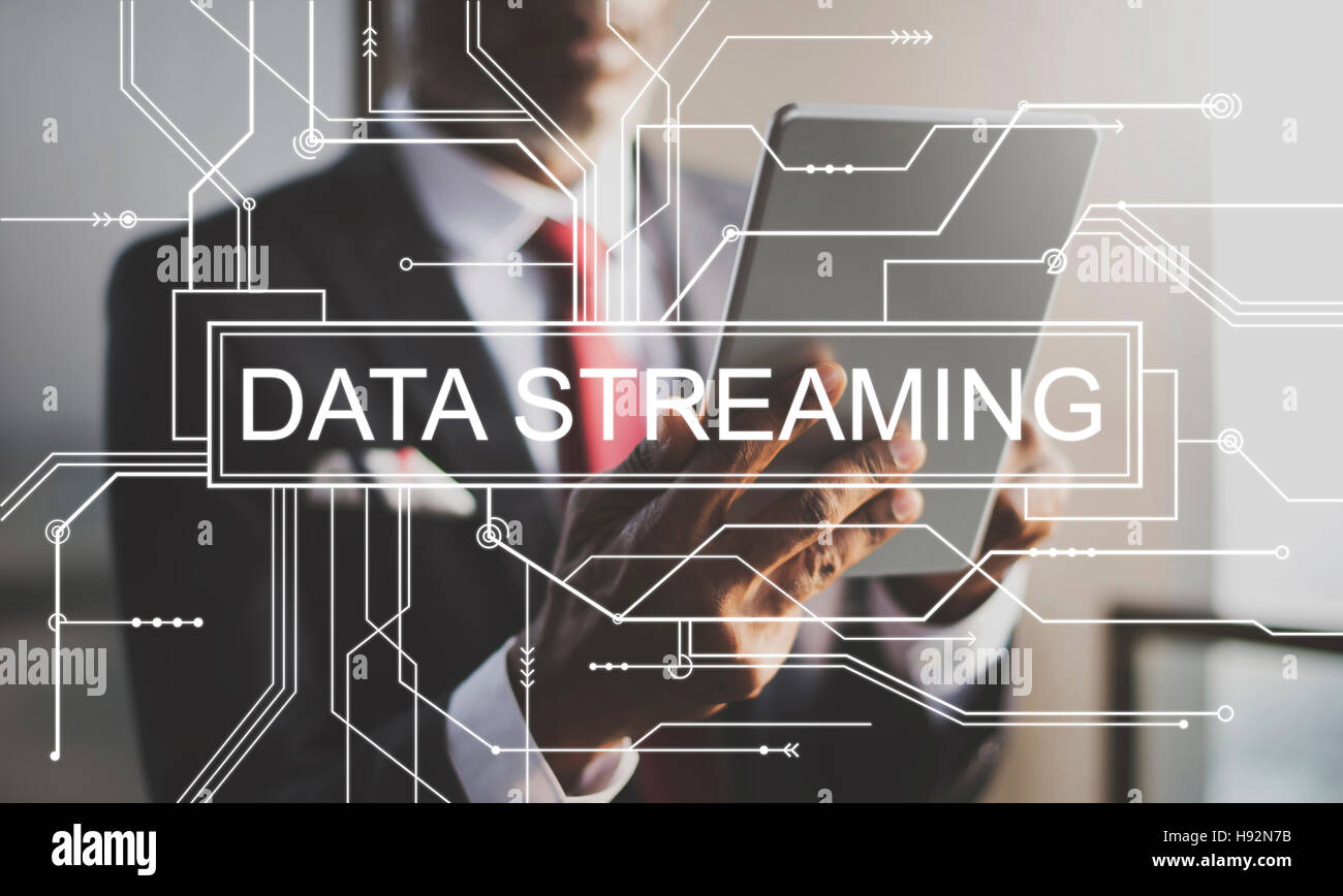 Data Streaming Technology Information Transfer Concept Stock Photo - Alamy