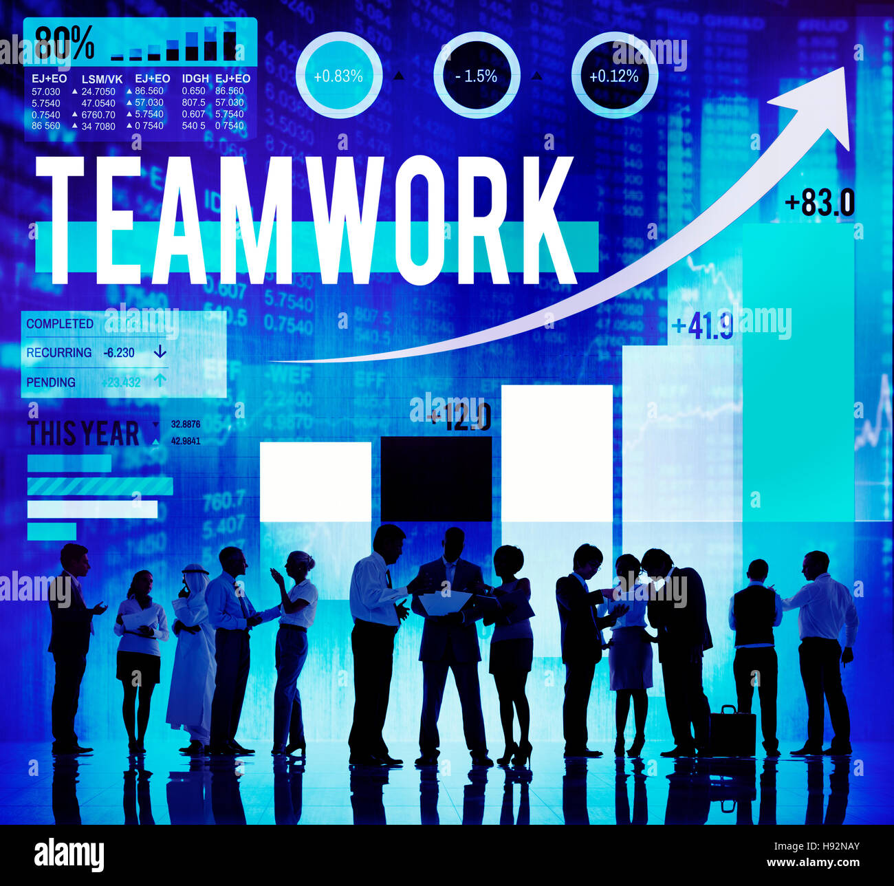 Teamwork Corporate Collaboration Connection Partnership Concept Stock ...