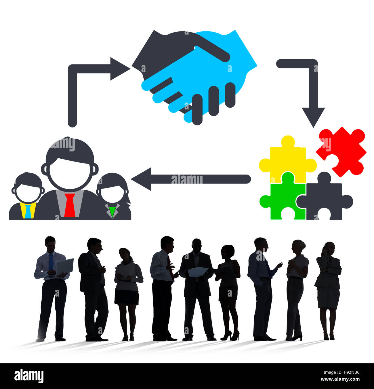 Partnership Team Corporate Collaboration Connection Concept Stock Photo ...