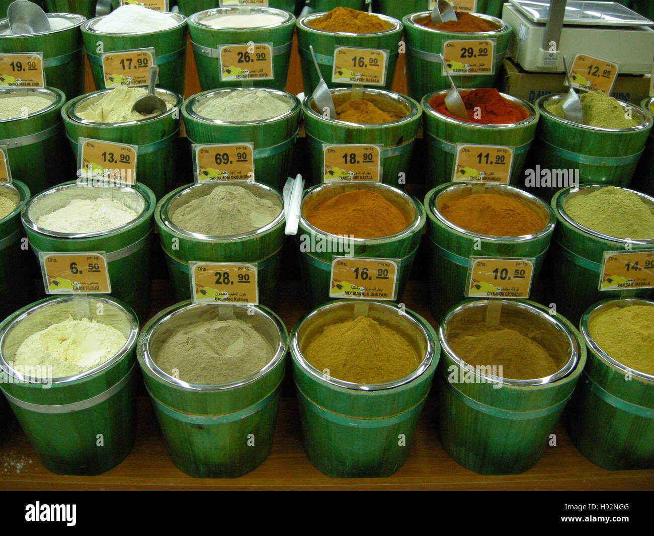 Spices on display Stock Photo - Alamy