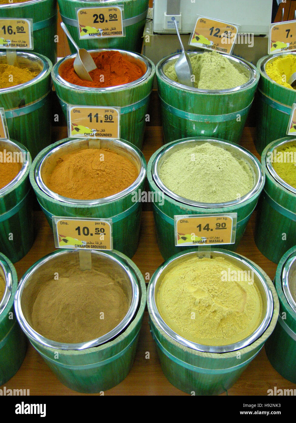 Spices on display Stock Photo - Alamy