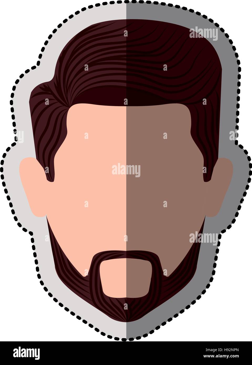 Man head icon. Male avatar person human and people theme. Isolated ...