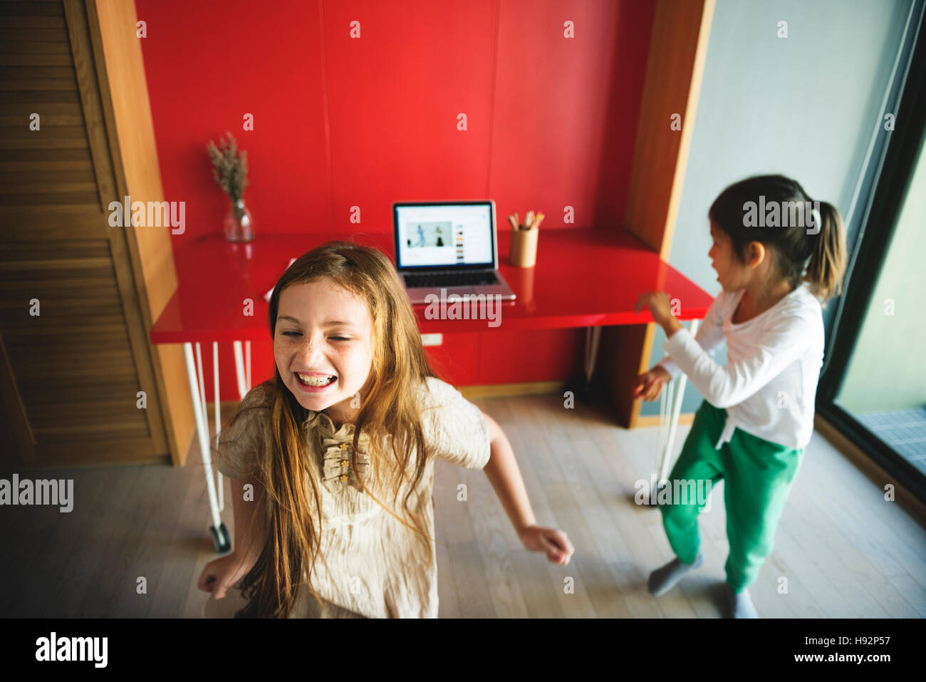 Kids Dancing Practice Computer Concept Stock Photo - Alamy