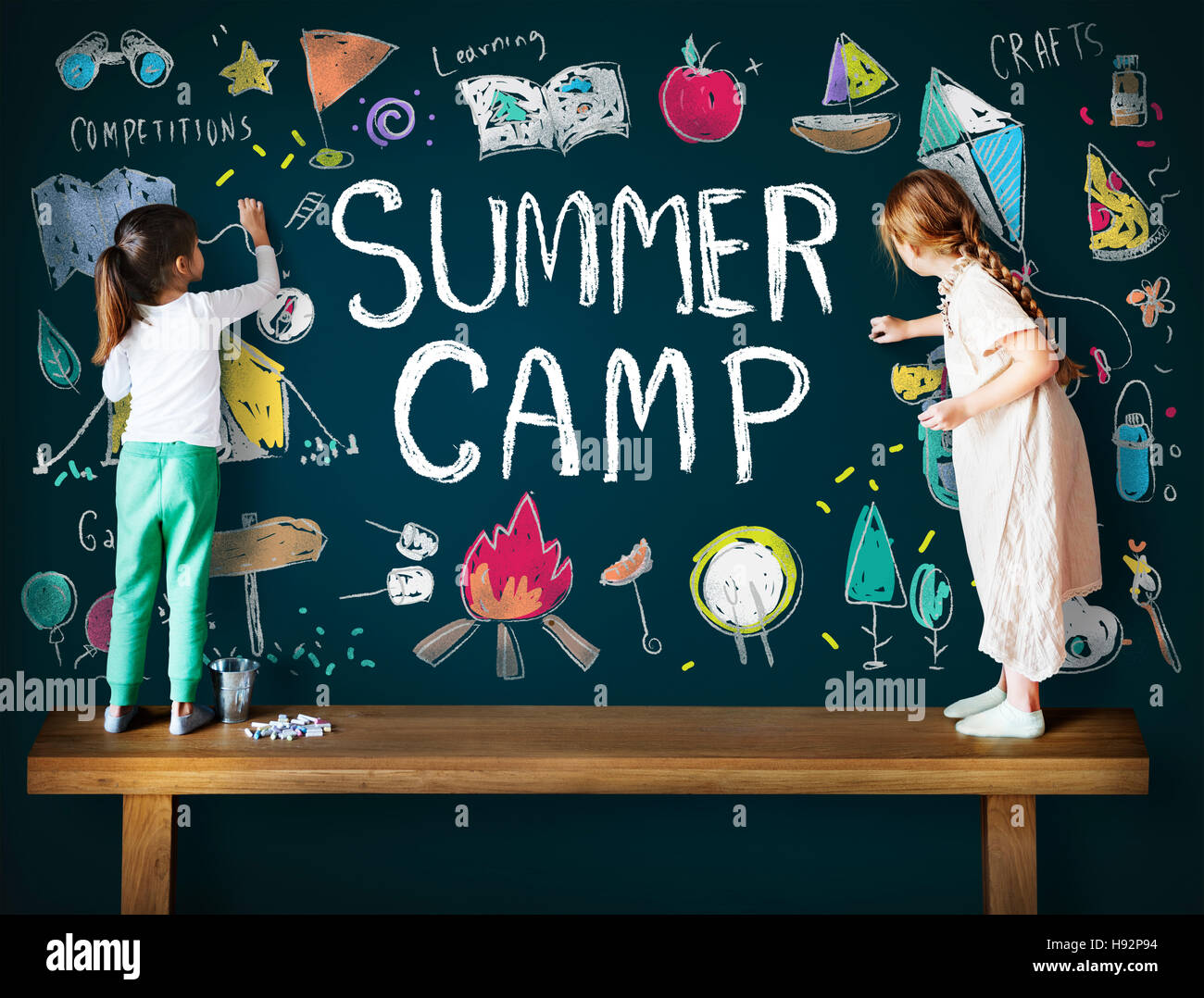 Summer Camp Adventure Exploration Enjoyment Concept Stock Photo - Alamy