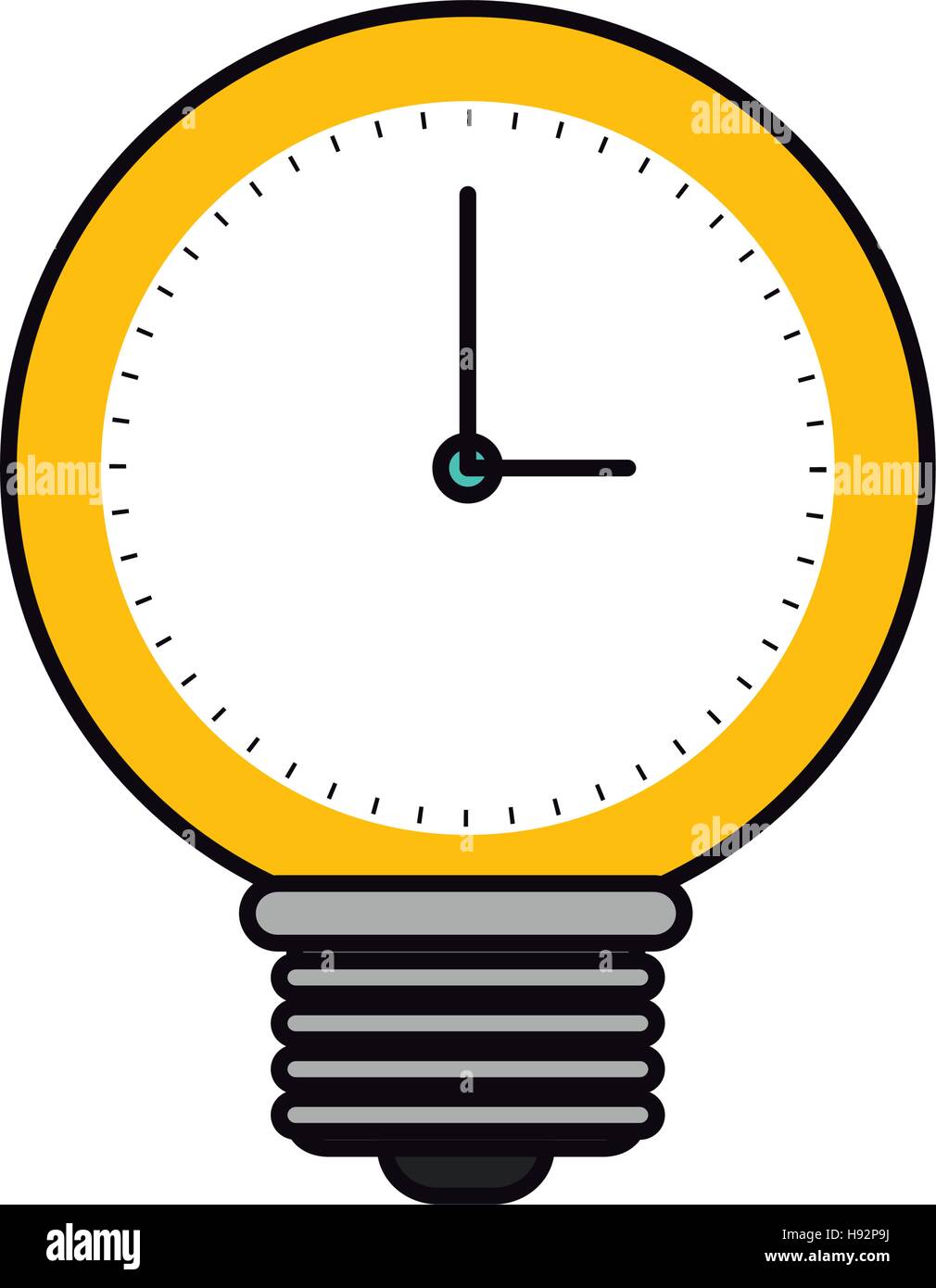 Light bulb and clock icon. Big idea creativity solution and imagination ...