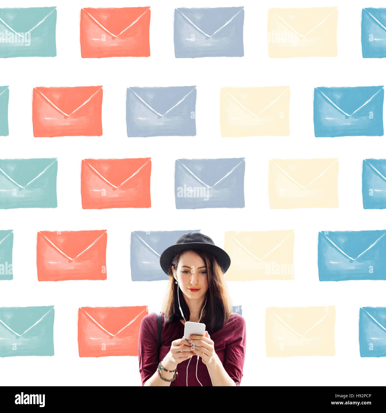 Email Envelope Global Communication Icon Concept Stock Photo - Alamy