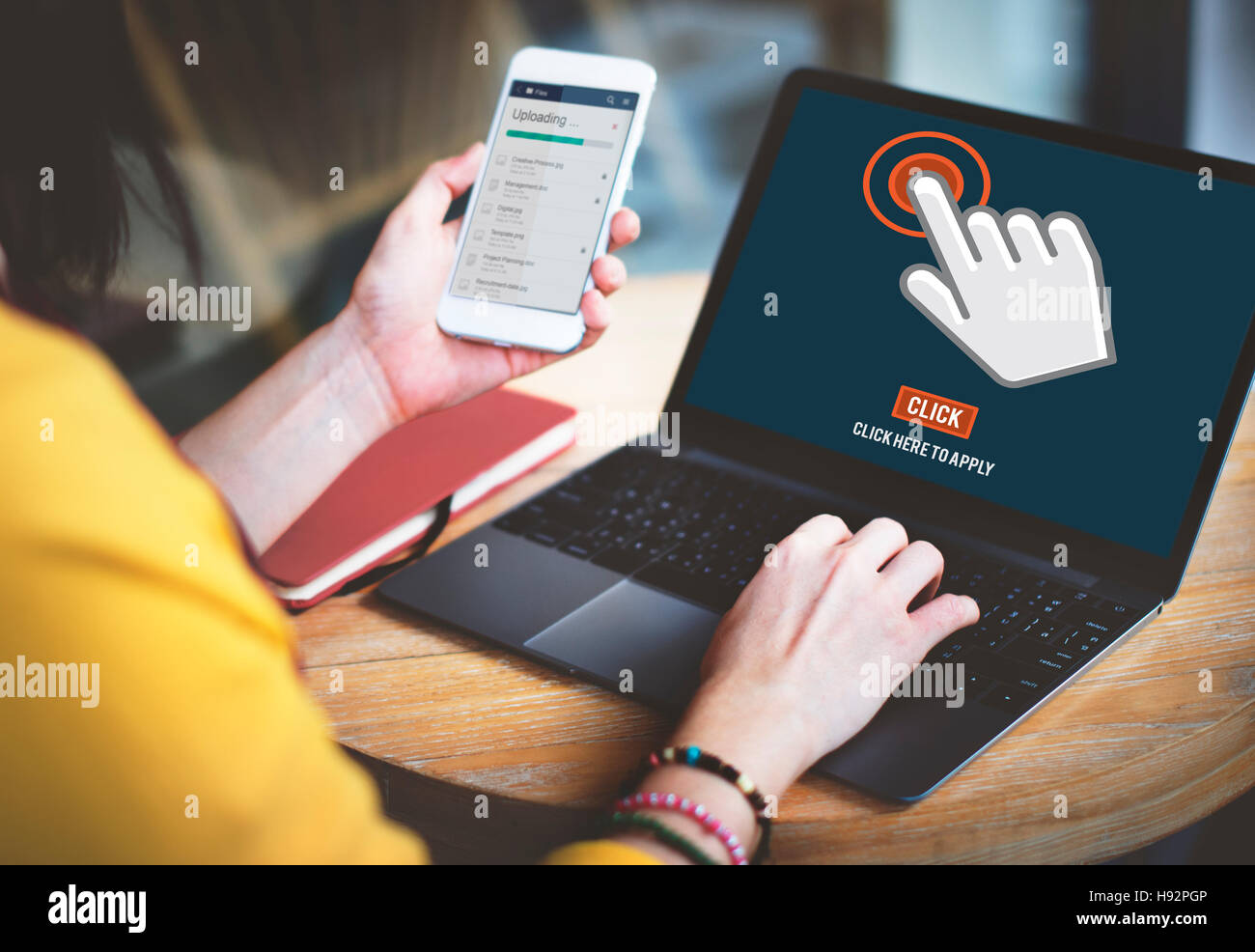 Touch Pad Interaction Screen Push Concept Stock Photo - Alamy