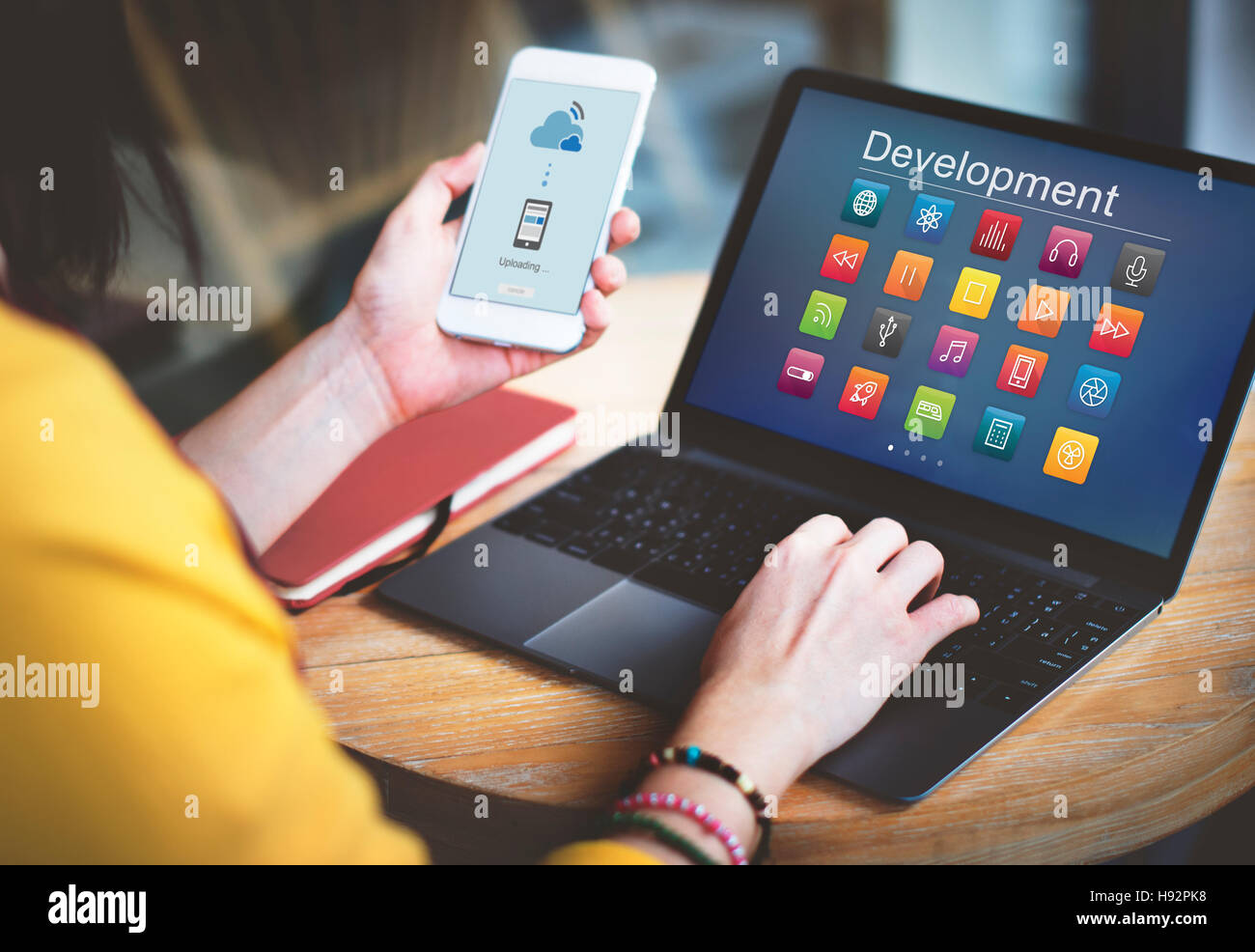 Multimedia Connection Digital Content Futuristic Concept Stock Photo ...