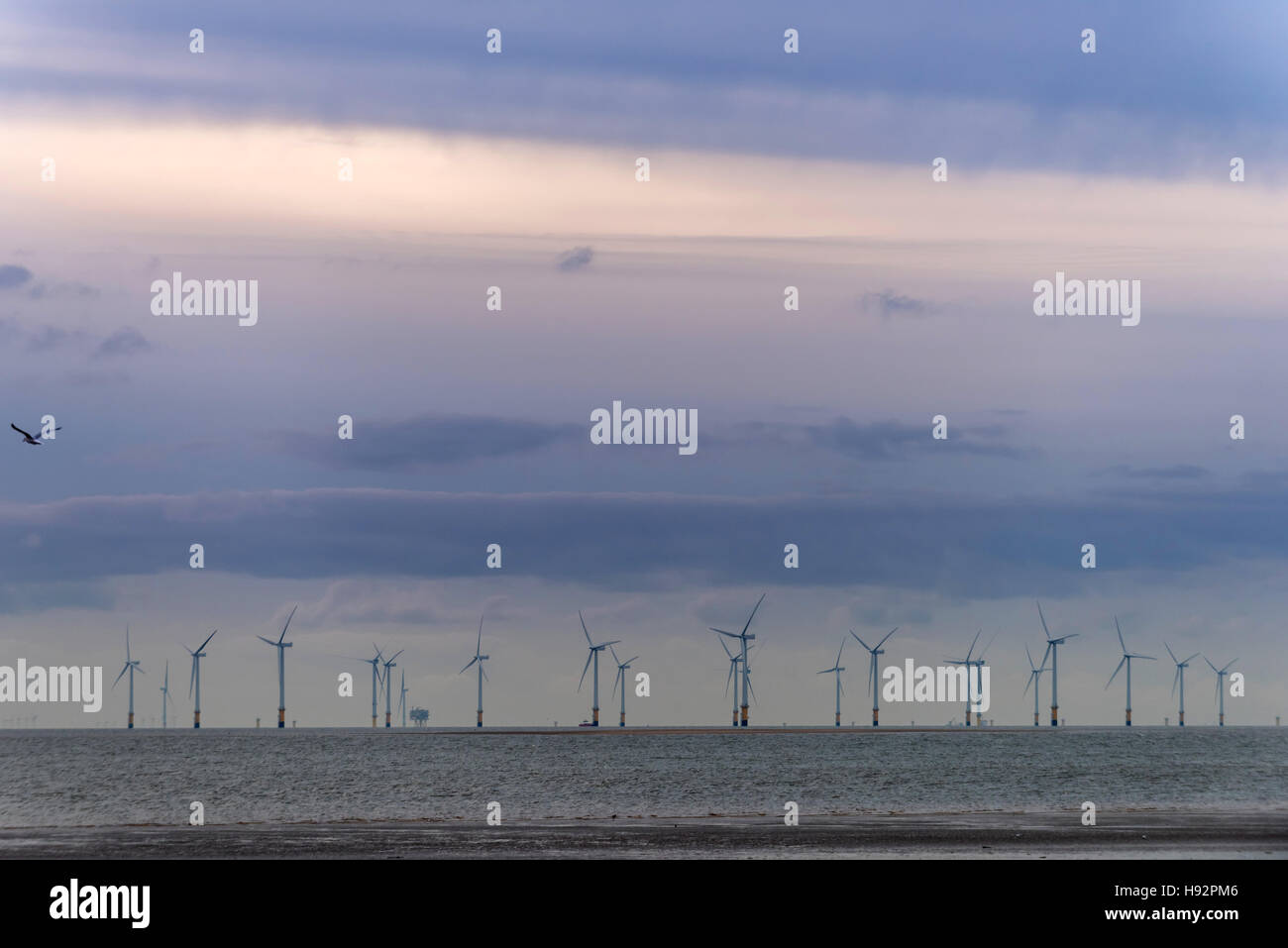 Crosby beach in Liverpool Stock Photo - Alamy