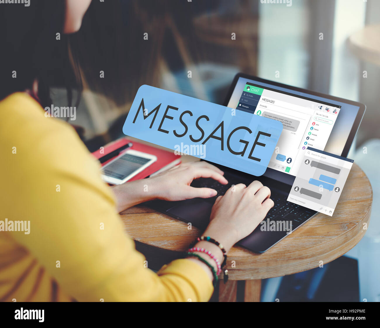 Online Message Email Digital Chatting Concept Stock Photo - Alamy