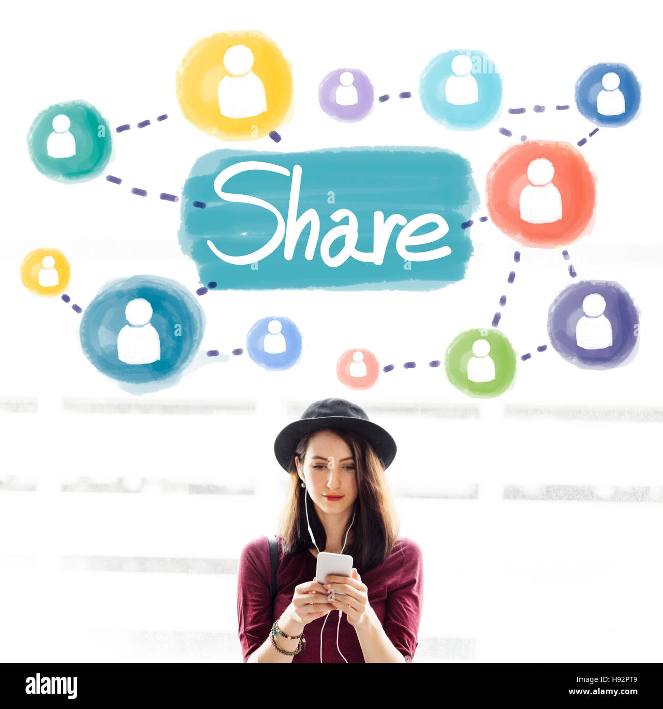 Share Sharing Connection Networking Concept Stock Photo - Alamy