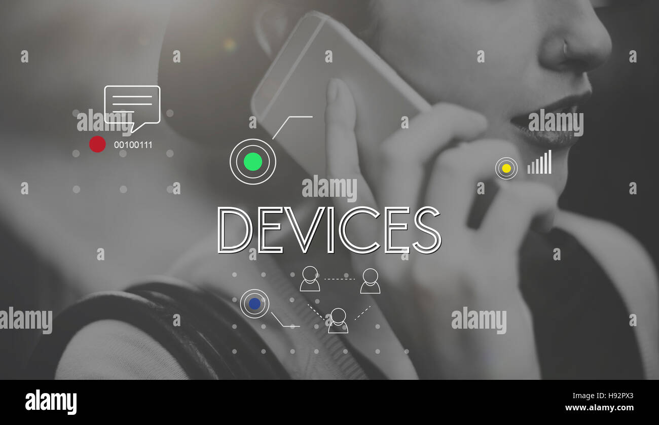 Connection Digital Devices Internet Sharing Concept Stock Photo - Alamy