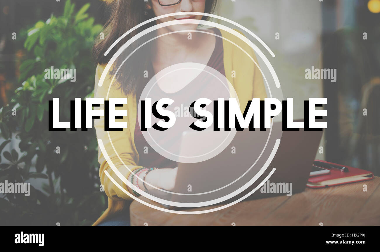 Life is Simple Balance Being Friends Happiness Concept Stock Photo - Alamy