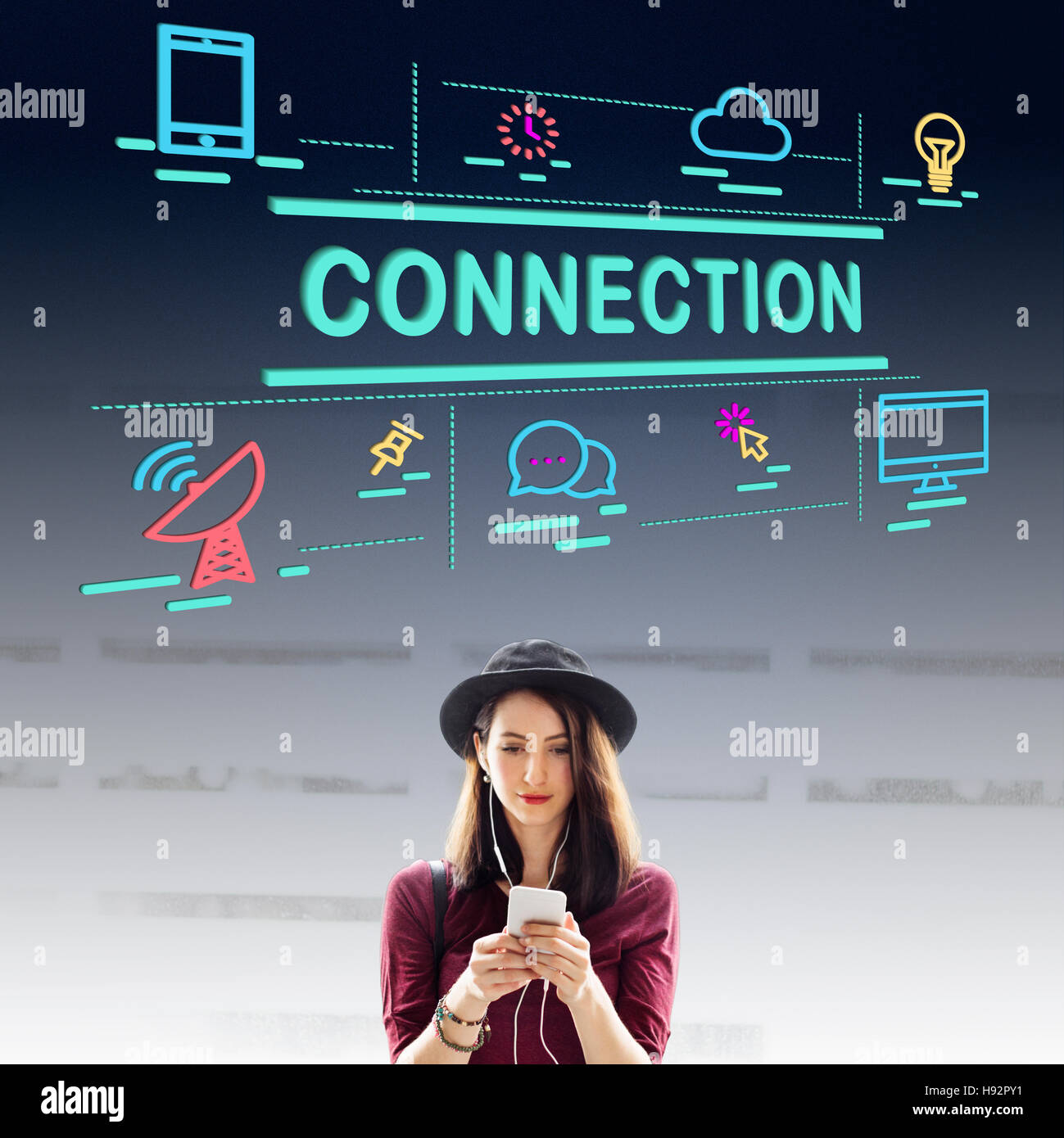 Connection Bond Networking Social Media Link Concept Stock Photo - Alamy