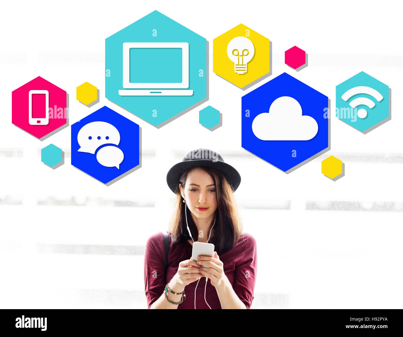 Internet Connection Technology Computer Social Concept Stock Photo - Alamy