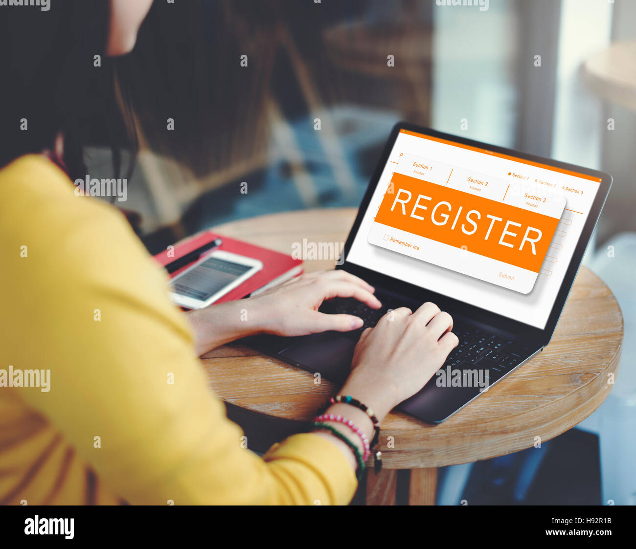 Online Application Registration Form Graphics Concept Stock Photo - Alamy