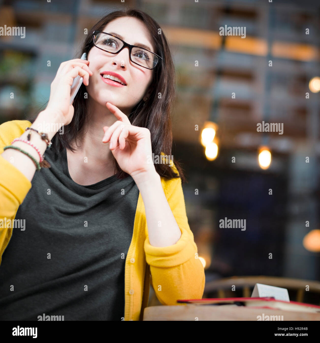 Woman Mobile Phone Connection Talking Communication Concept Stock Photo ...