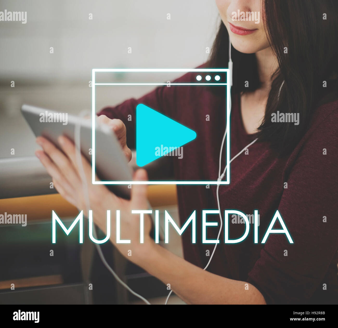 Multimedia Communication Technology Network Concept Stock Photo - Alamy