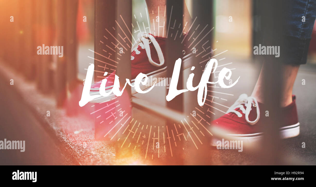 Live Your Life the Way Forward Motivation Aspirations Concept Stock ...