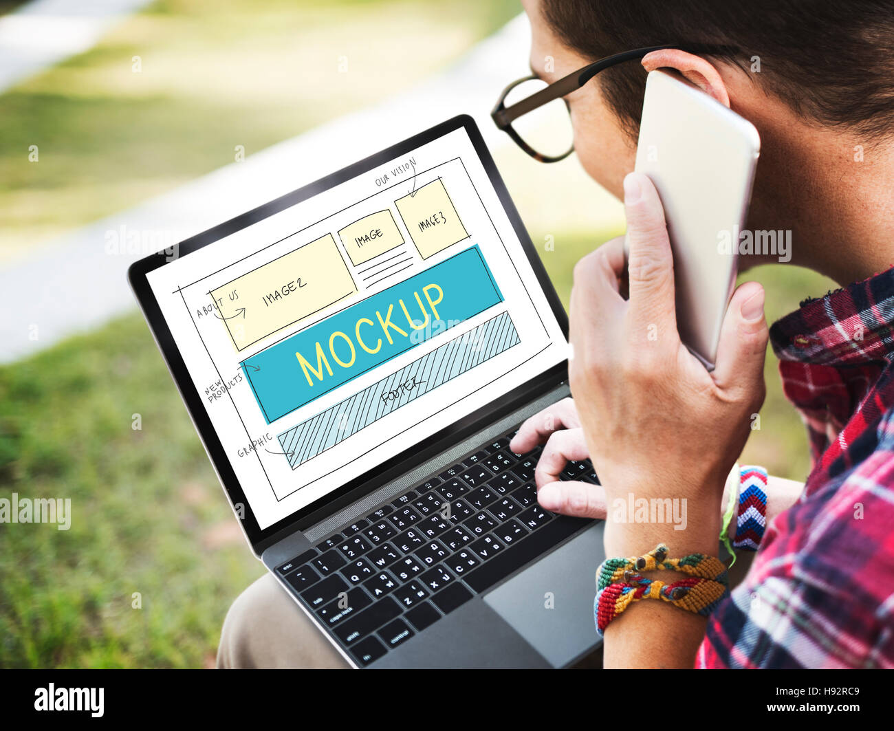 Design HTML Web Design Template Concept Stock Photo - Alamy