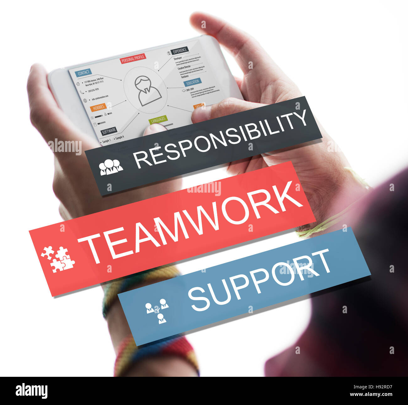 Teamwork Togetherness Unity Support Responsibility Concept Stock Photo ...
