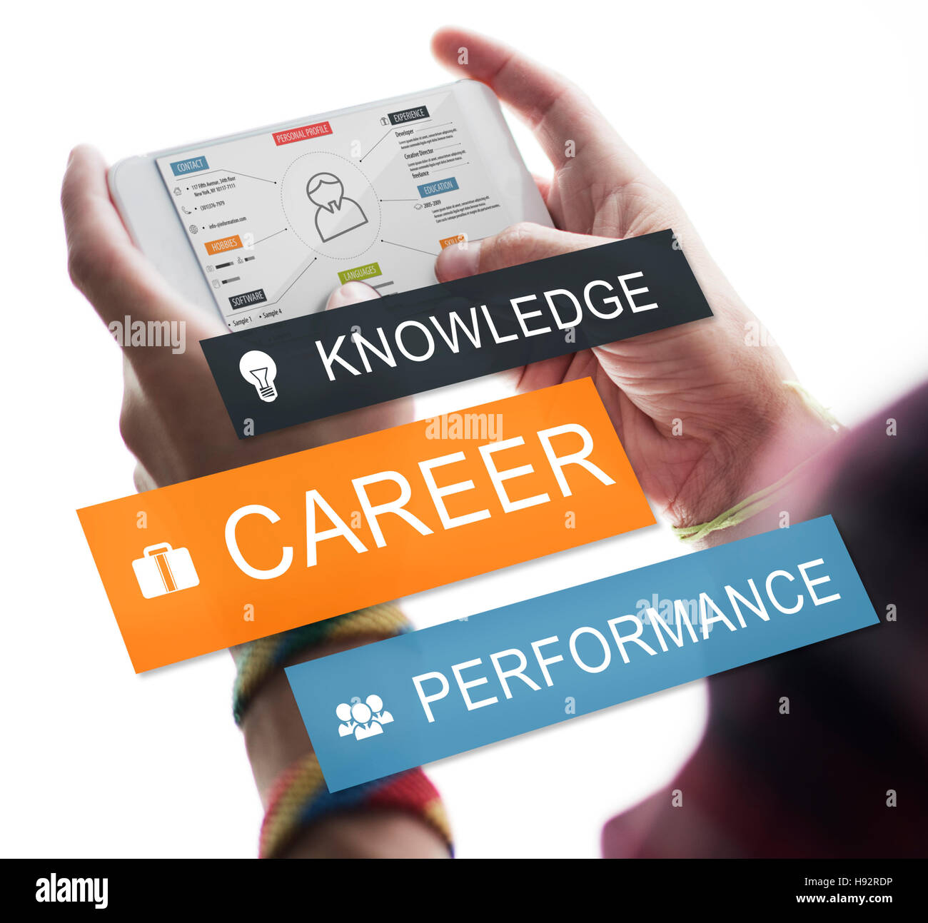 Career Performance Knowledge Word Concept Stock Photo - Alamy
