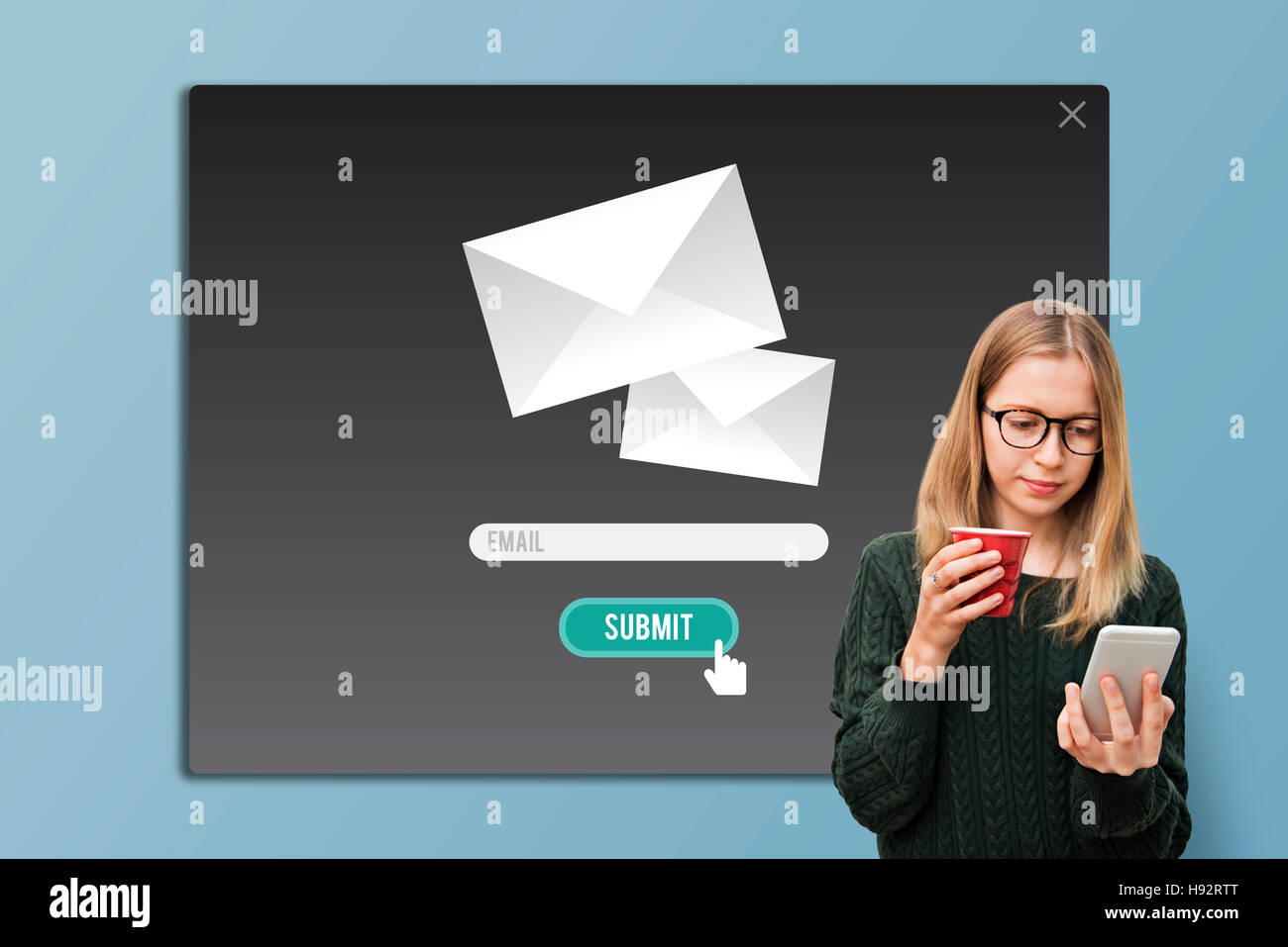 Mail E-Mail Message Information Note Concept Stock Photo - Alamy