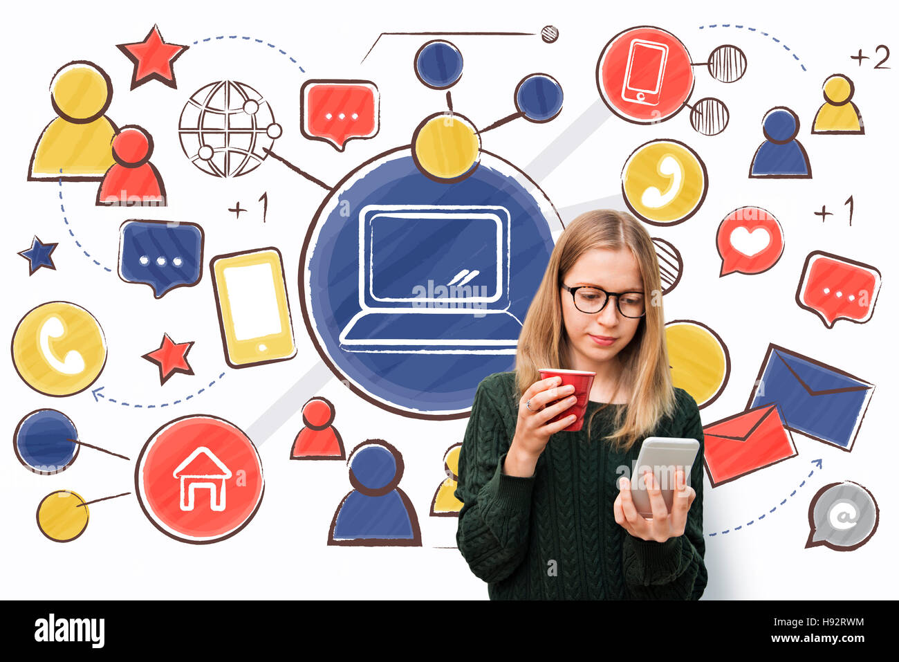 Connection Connecting Connect Connected Digital Concept Stock Photo - Alamy