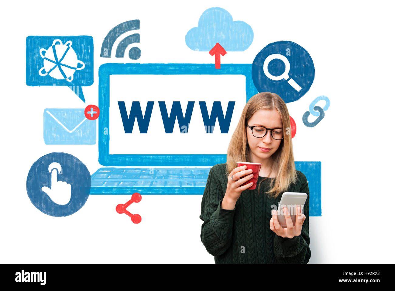 www Internet Online Globalization Connection Technology Concept Stock ...