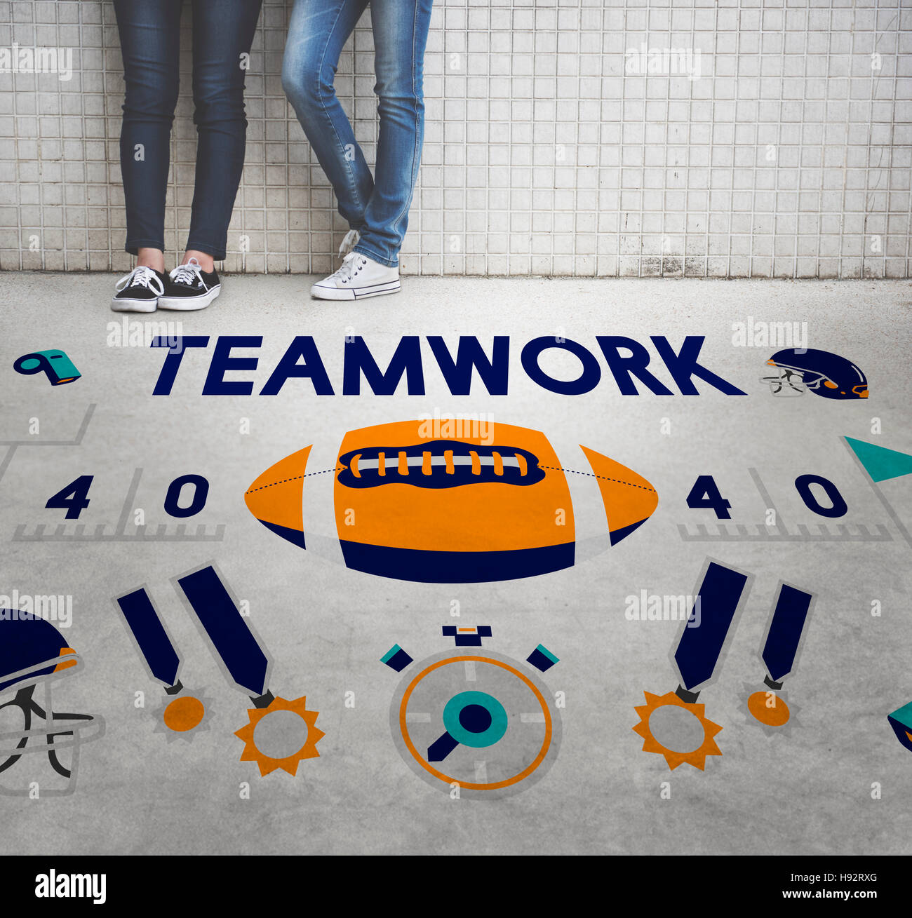 League Sport Fitness Exercise Training Teamwork Winner Concept Stock ...