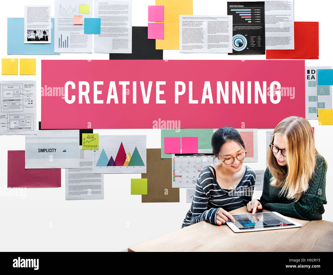 Creative Planning Process Evaluation Ideas Insight Concept Stock Photo ...