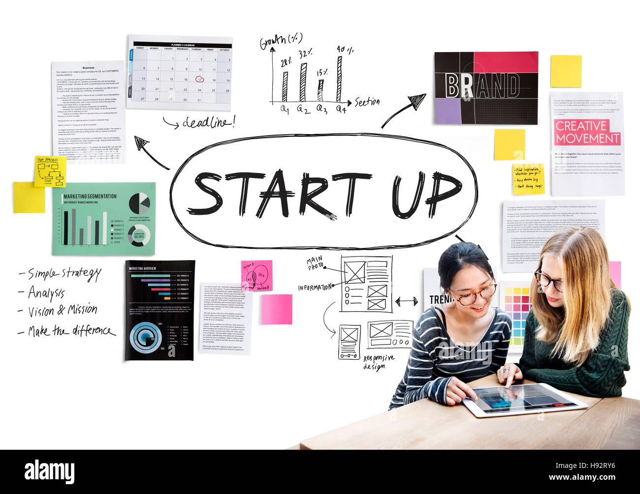 Documents Paperwork Business Strategy Concept Stock Photo - Alamy