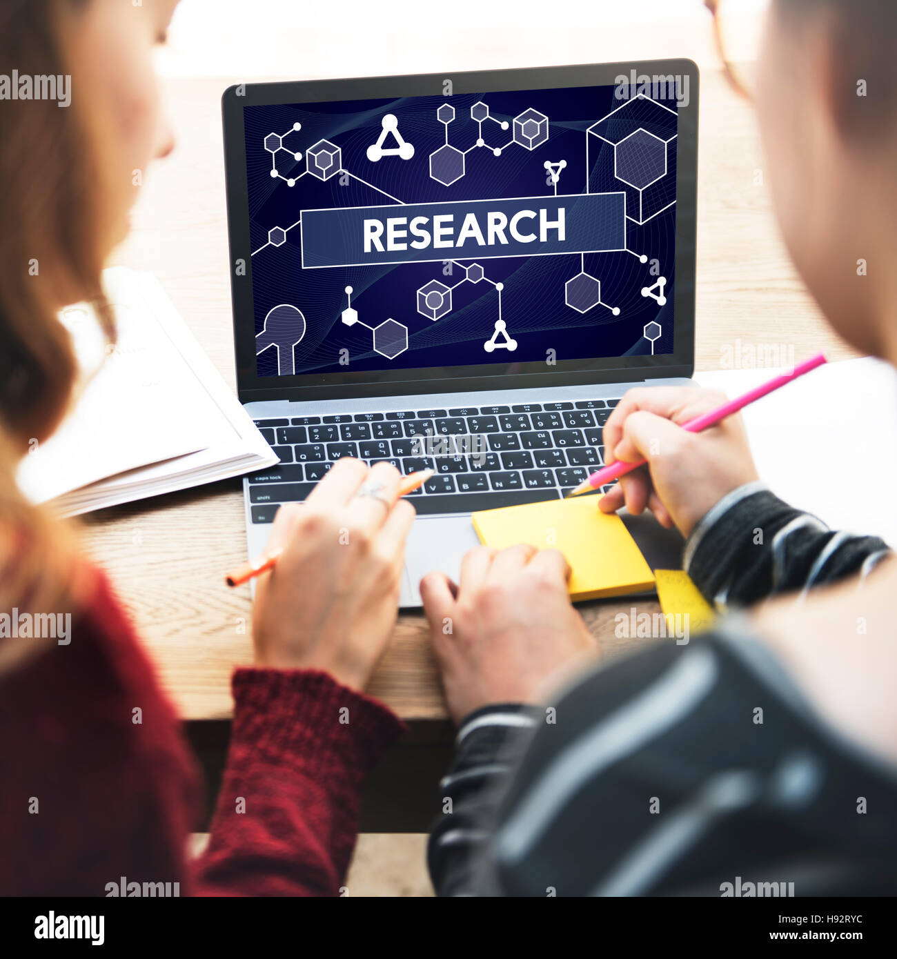 Research Science Information Experiment Concept Stock Photo - Alamy