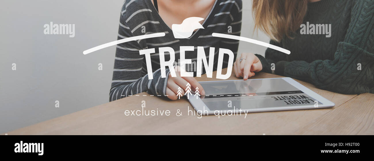 Trend Trending Marketing Popular Style Daily Concept Stock Photo - Alamy