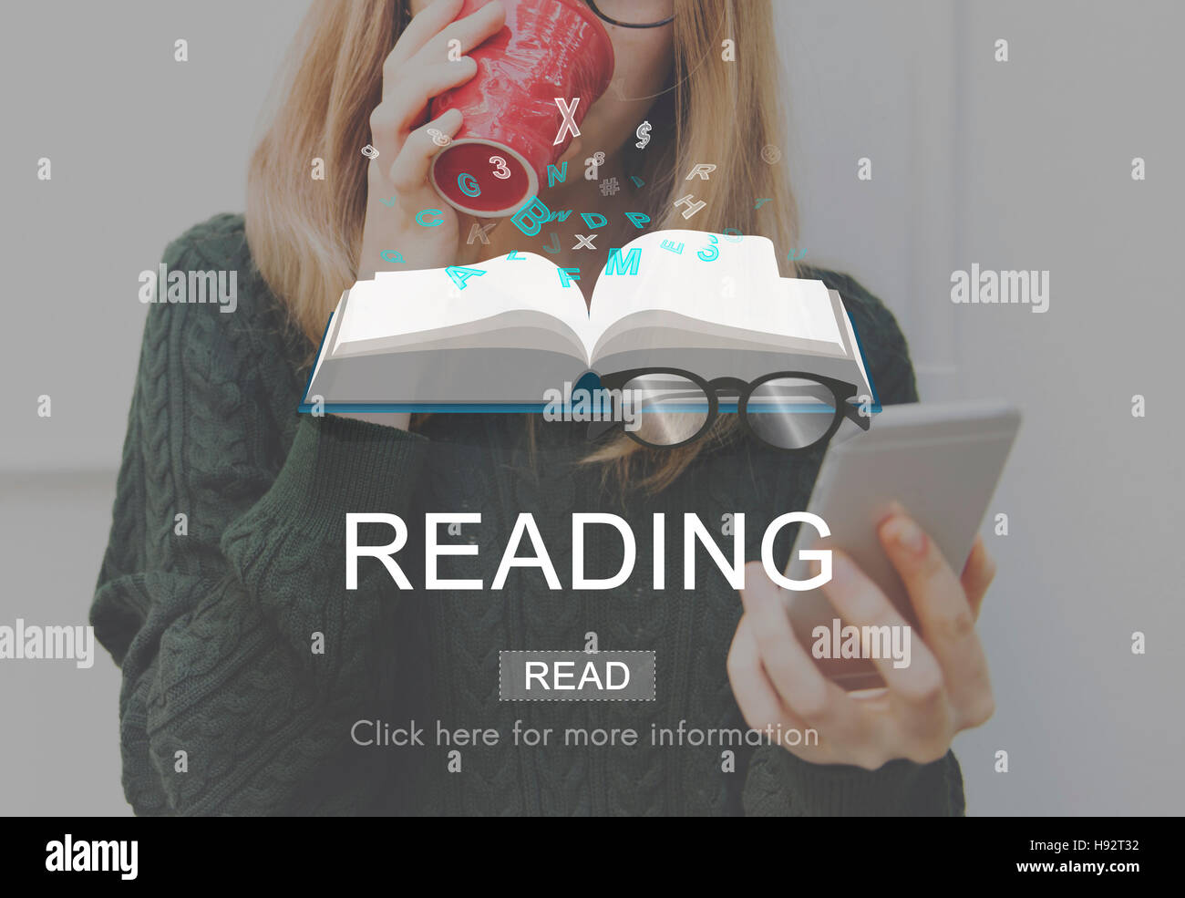 Reading Knowledge Intelligence Vision Solution Concept Stock Photo - Alamy