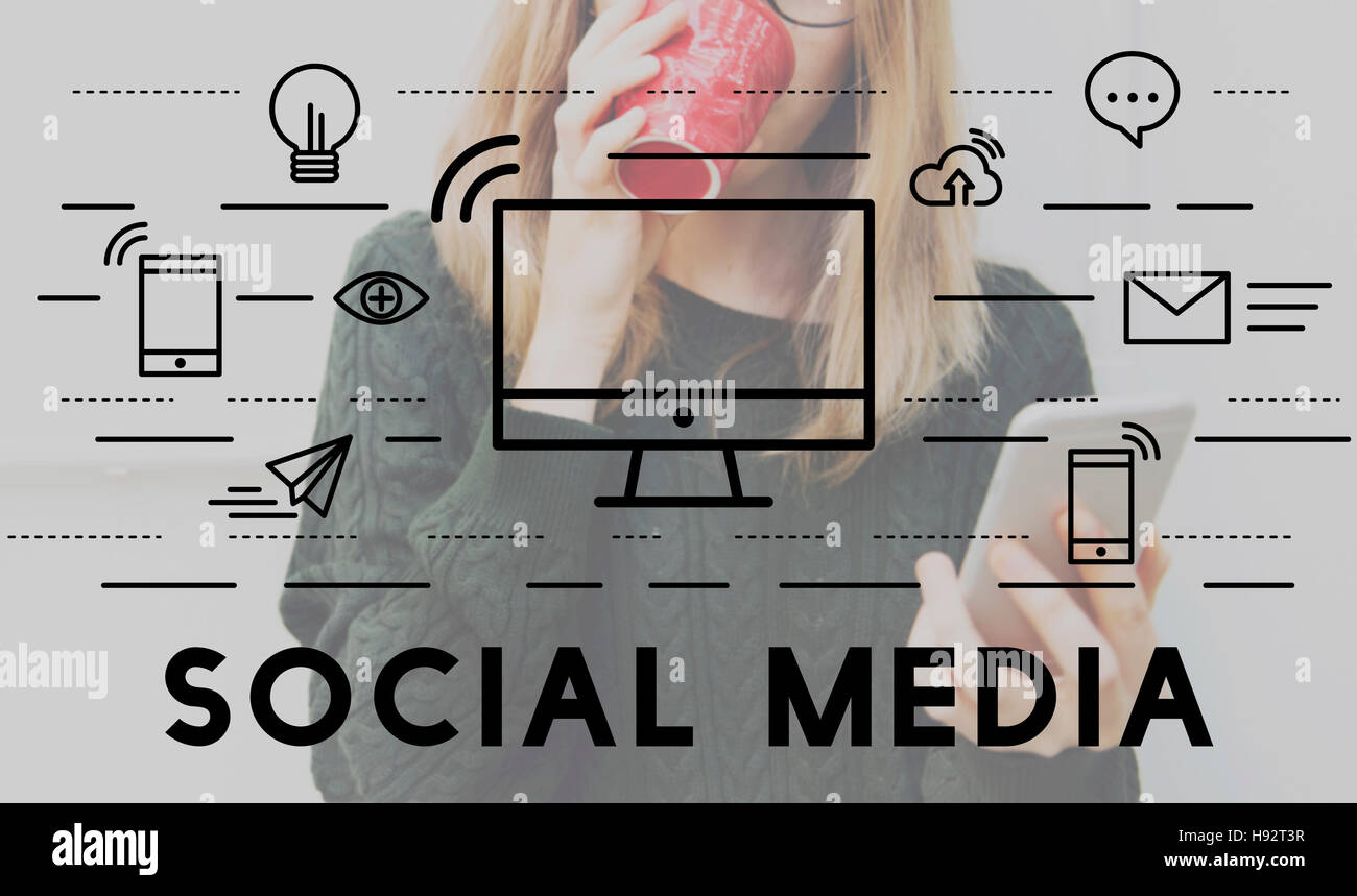 Social Media Devices Communication Connection Concept Stock Photo - Alamy