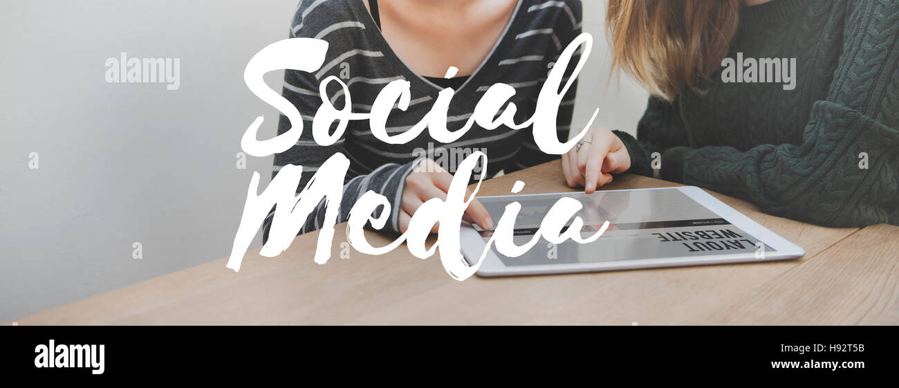 Social Media Connection Networking Chat Concept Stock Photo - Alamy