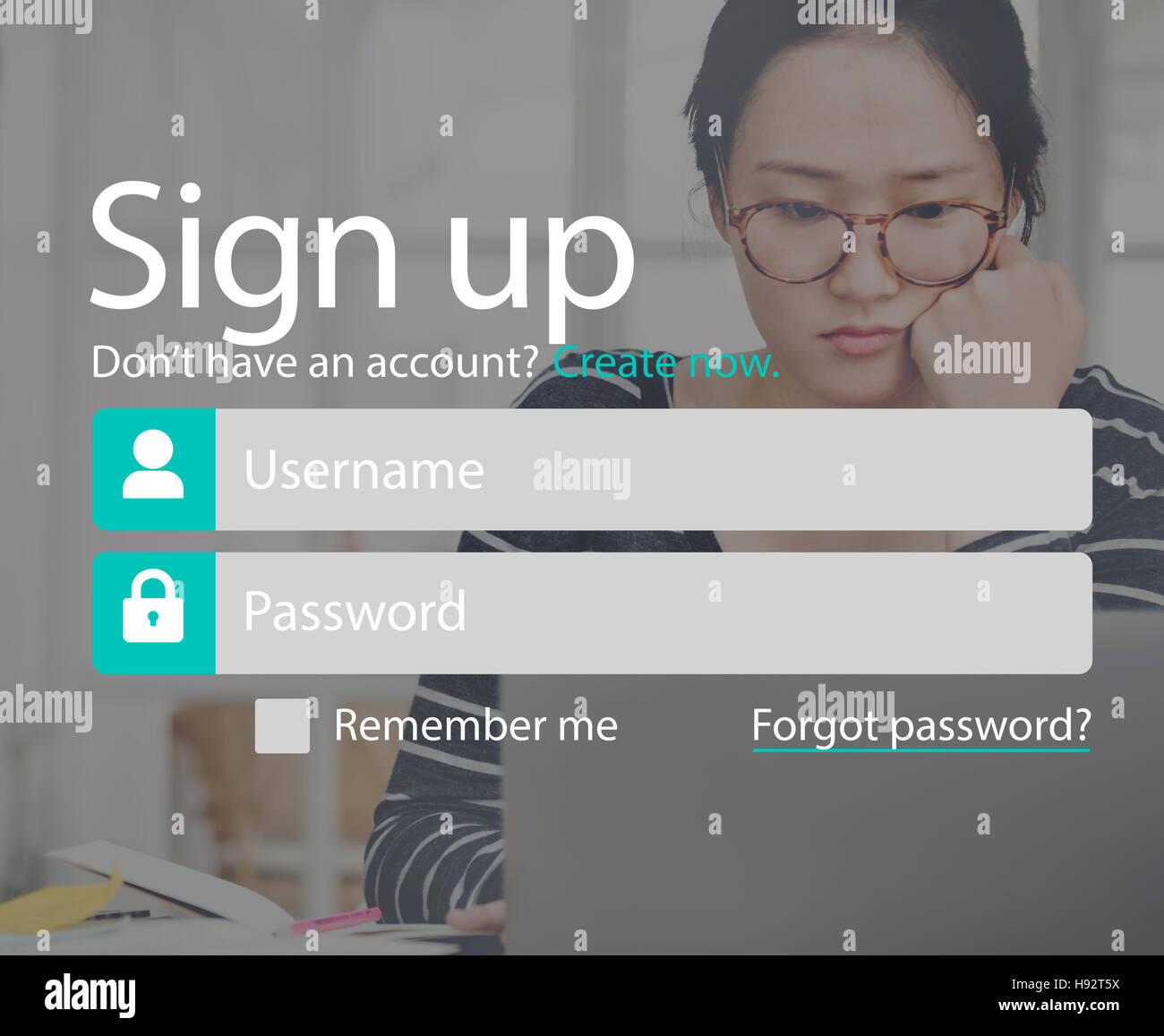 Register Account Setting Sign-Up Enter Subscribe Concept Stock Photo ...