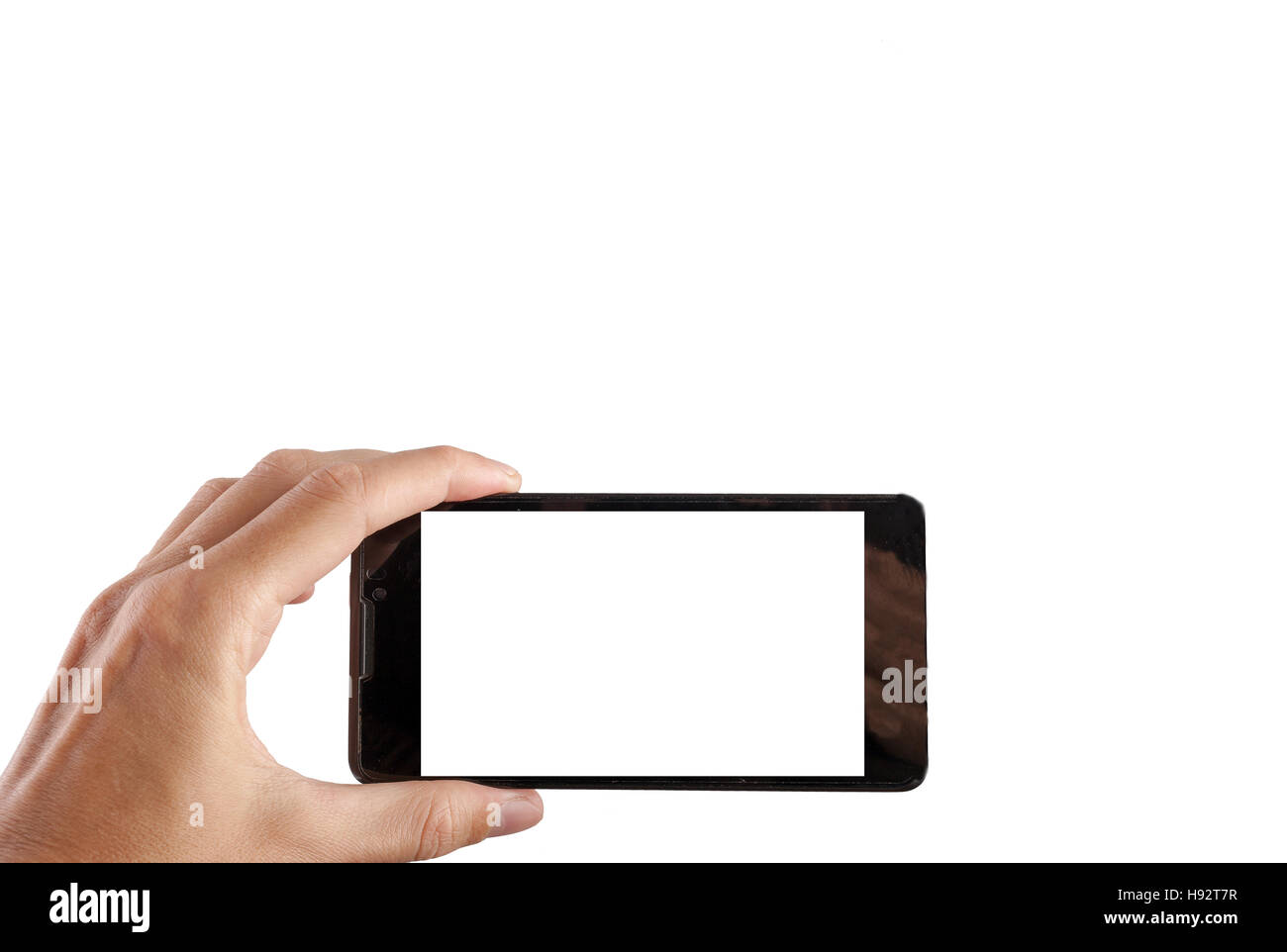 Taking picture with mobile, smart phone with clipping path for the ...