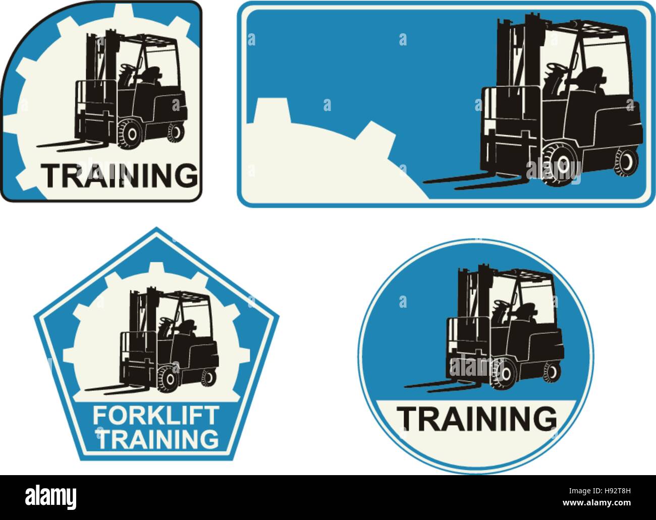 Safety Forklift Stock Vector Images - Alamy