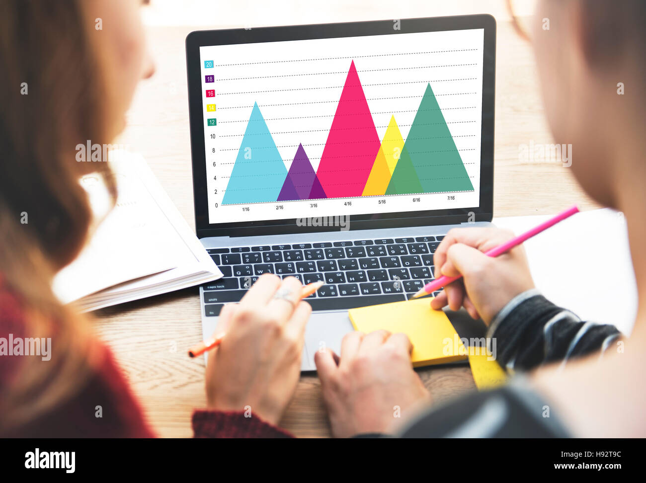 Analysis Business Triangle Chart Concept Stock Photo - Alamy