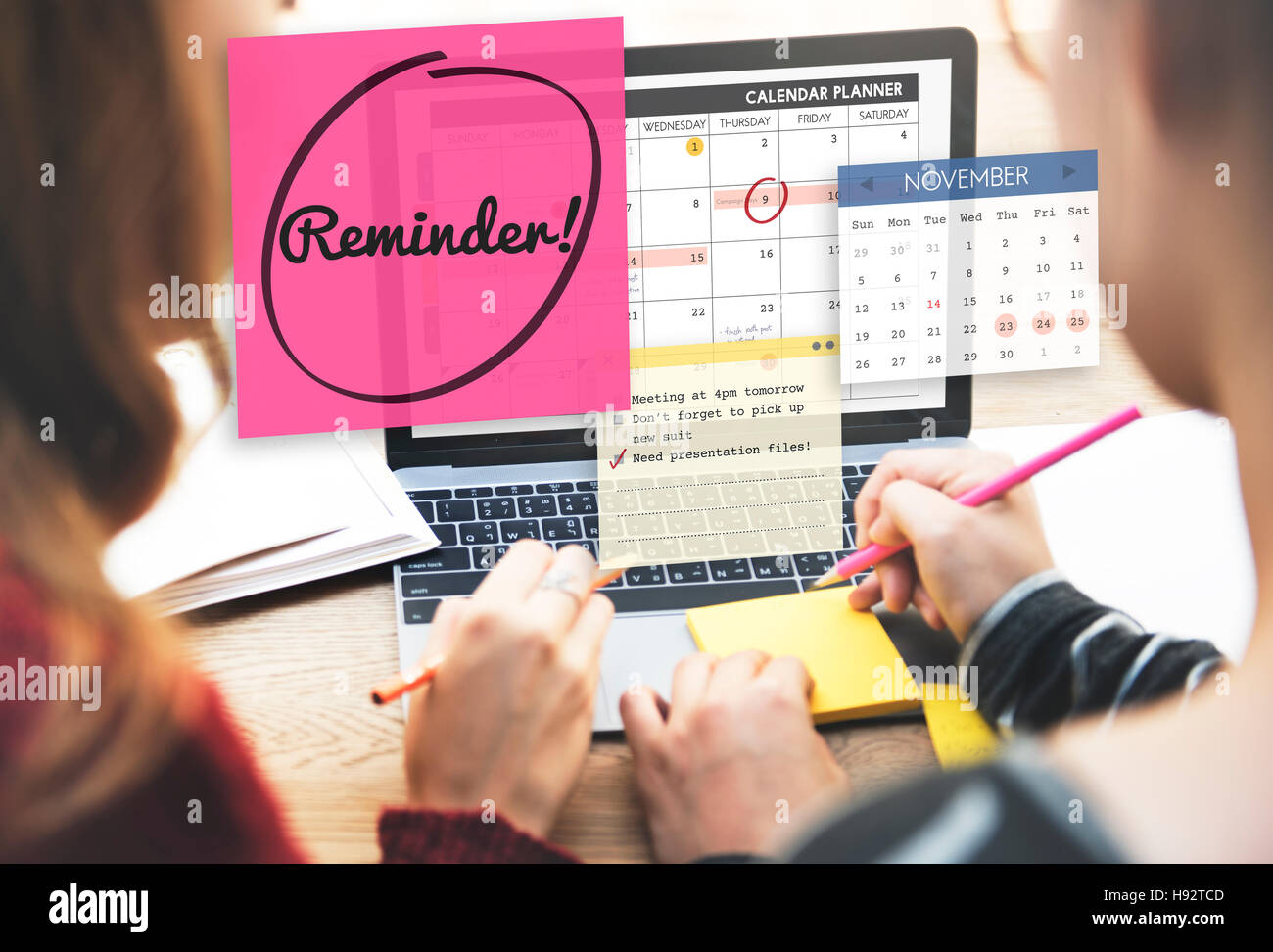 Reminder Important Memo Memory Notice Text Concept Stock Photo - Alamy