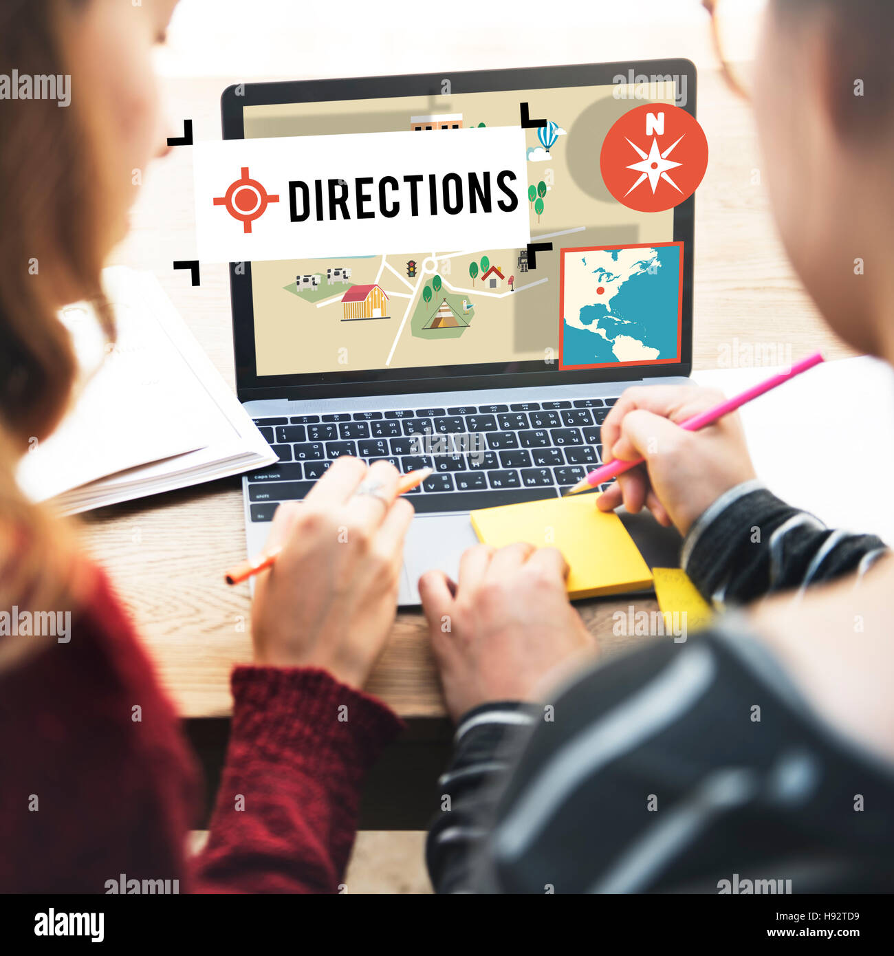 Direction Journey Location Magnetic Navigation Concept Stock Photo - Alamy